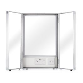 Mirror Flight Case with Dimmable Lighting and Power | NSP Cases