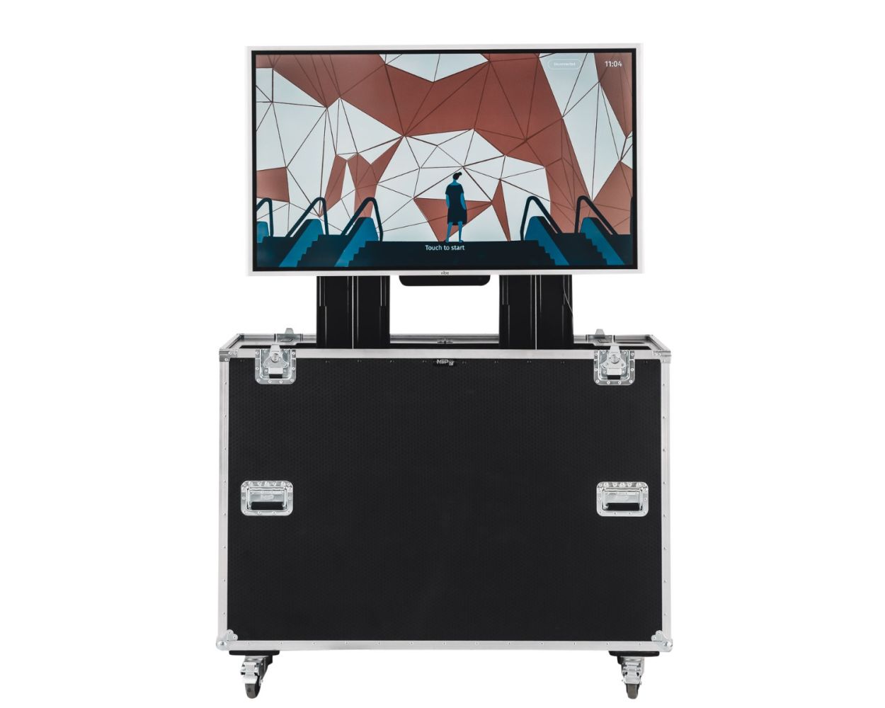 Motorised Touchscreen Flight Case with Dual Motor | NSP Cases