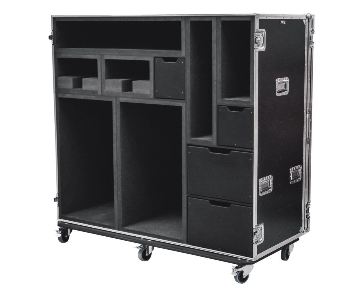 Drum Vault Flight Case with Storage Drawers | NSP Cases