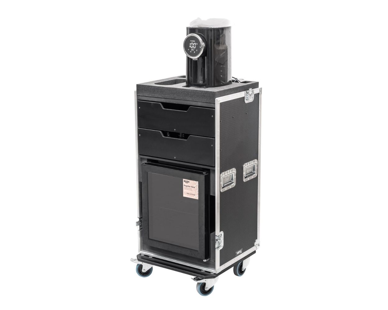 Hospitality Flight Case for Coffee Machine and Fridge | NSP Cases
