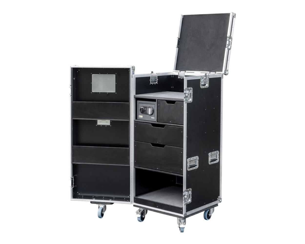 Portable Office Tech Flight Case with Castors | NSP Cases