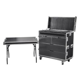 Guitar Tech Station Flight Case with Side Table | NSP Cases