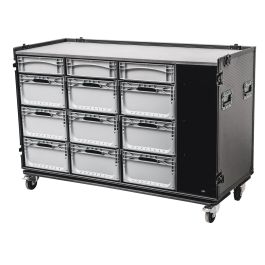 Hospitality Flight Case with Worktop & Euro Drawers | NSP Cases