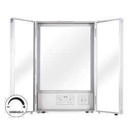 Mirror Flight Case with Dimmable Lighting and Power | NSP Cases