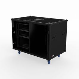PTS Double Cabinet Case in Black with Sliding Doors | NSP Cases