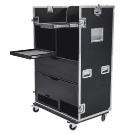 Mobile Production Office Flight Case with Rack Space | NSP Cases